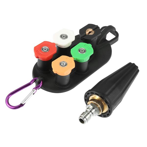 【本商品は海外出荷】お届けは通常20-30日を頂いております。最大使用圧力：4000 PSI; 高圧洗浄機のノズルチップ内径：6.8 mm, 回転ノズル内径：7.2 mm, ノズルホルダーの寸法：12.9x5.7 cm(L*W), 水の流れ...