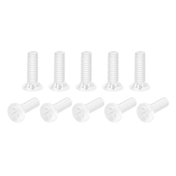 【本商品は海外出荷】お届けは通常20-30日を頂いております。仕様：サイズ：M2 x 6 mm; ピッチ：0.4 mm ; パッケージ内容：25個 x プラス機械ネジ素材：頑丈で透明なエンジニアリング熱可塑性プラスチックであるポリカーボネー...