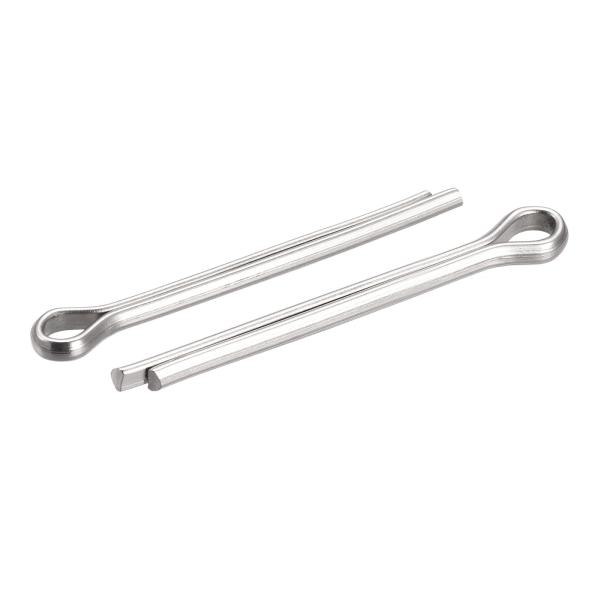 【本商品は海外出荷】お届けは通常20-30日を頂いております。パッケージには、直径4mm、長さ40mm（短辺）のサイズのシルバートーンコッターピンクリップが4個含まれています。[素材] - 316ステンレス鋼と振動面で作られたこの割りピンは...