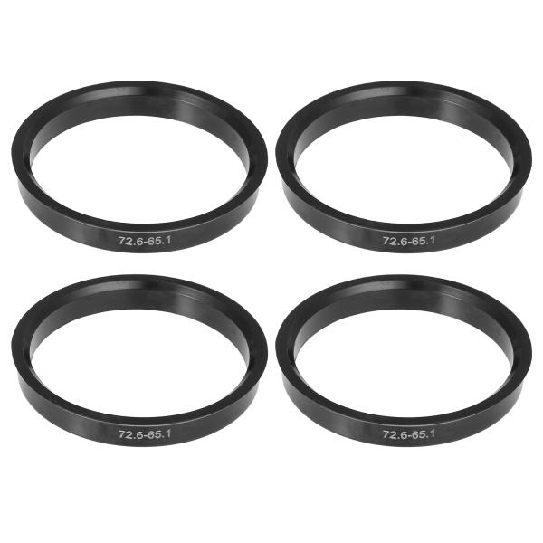 【本商品は海外出荷】お届けは通常20-30日を頂いております。ユニバーサルプラスチックハブセントリックリング4個。内径：（車両ハブサイズ） 65.1 mm、外径：（ホイールボアサイズ）72.6 mm、厚さ：10 mm; サイズ：72.6x1...