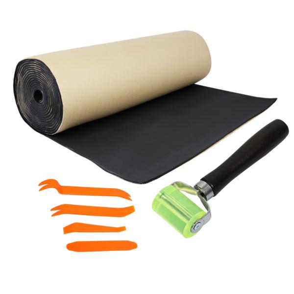 【本商品は海外出荷】お届けは通常20-30日を頂いております。良質の綿混紡で作られています。厚さ5 mmの素材。防音断熱マットは、防振性、吸音性に優れ、金属を腐食させず、清潔で、臭いを吸収せず、無臭です。取り付けが簡単で、不要な熱や騒音を遮...