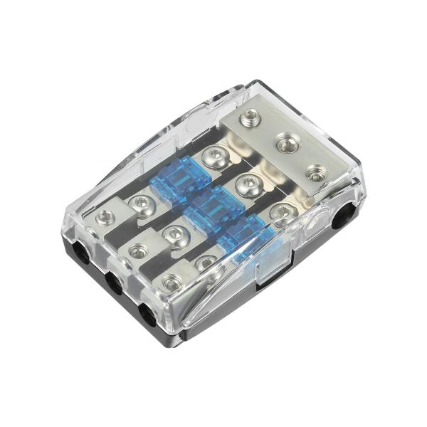 【本商品は海外出荷】お届けは通常20-30日を頂いております。60A ANL ヒューズを備えたコンパクトな 2 ウェイ配電ブロックです。標準ゲージの AWG 電源またはアース線に適合します。良質の亜鉛合金と耐熱ABS樹脂で作られています。作...