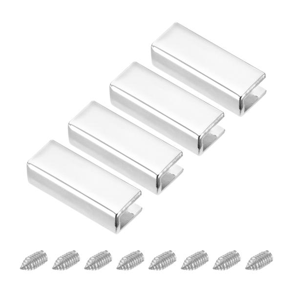 【本商品は海外出荷】お届けは通常20-30日を頂いております。内幅: 4.3 mm;合計サイズ: 25 x 8 x 7 mm(L*W*T); パッケージ内容: 4個 x エンドベルトチップ当社のベルト先端は亜鉛合金素材を使用しており、耐腐食...