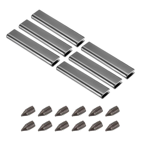 【本商品は海外出荷】お届けは通常20-30日を頂いております。内幅: 3.5 mm;合計サイズ: 52 x 10 x 5.5 mm(L*W*T); パッケージ内容: 6個 x エンドベルトチップ当社のベルト先端は亜鉛合金素材を使用しており、...