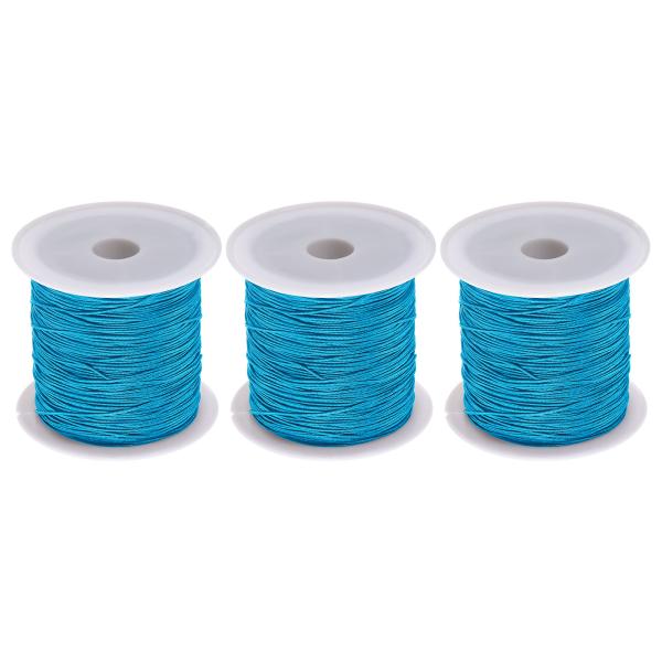 【本商品は海外出荷】お届けは通常20-30日を頂いております。サイズ - 3巻 x 50 ヤード (45M)直径約0.6mmのナイロン製クラフト糸です。さまざまな色を取り揃えています。素材 - 柔軟なナイロンコード、非常に柔らかく滑らかな表...