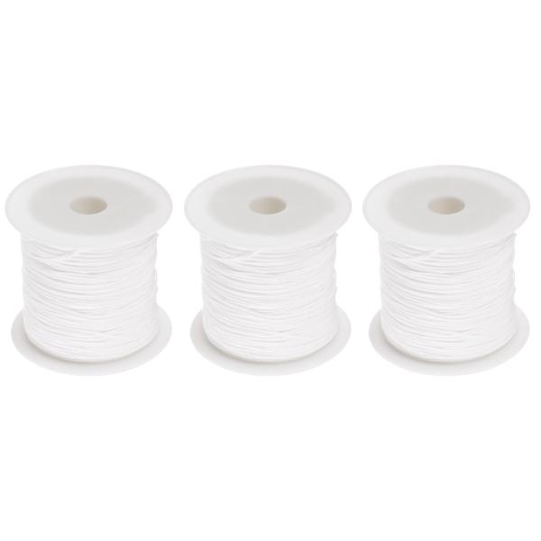 【本商品は海外出荷】お届けは通常20-30日を頂いております。サイズ - 3巻 x 50 ヤード (45M)直径約0.6mmのナイロン製クラフト糸です。さまざまな色を取り揃えています。素材 - 柔軟なナイロンコード、非常に柔らかく滑らかな表...