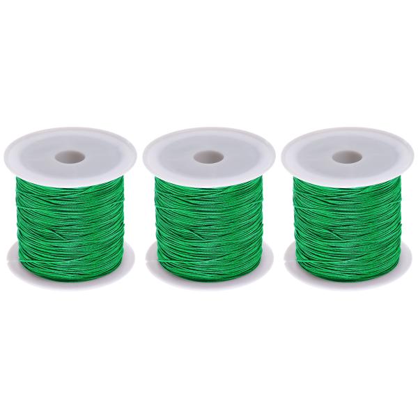 【本商品は海外出荷】お届けは通常20-30日を頂いております。サイズ - 3巻 x 50 ヤード (45M)直径約0.6mmのナイロン製クラフト糸です。さまざまな色を取り揃えています。素材 - 柔軟なナイロンコード、非常に柔らかく滑らかな表...