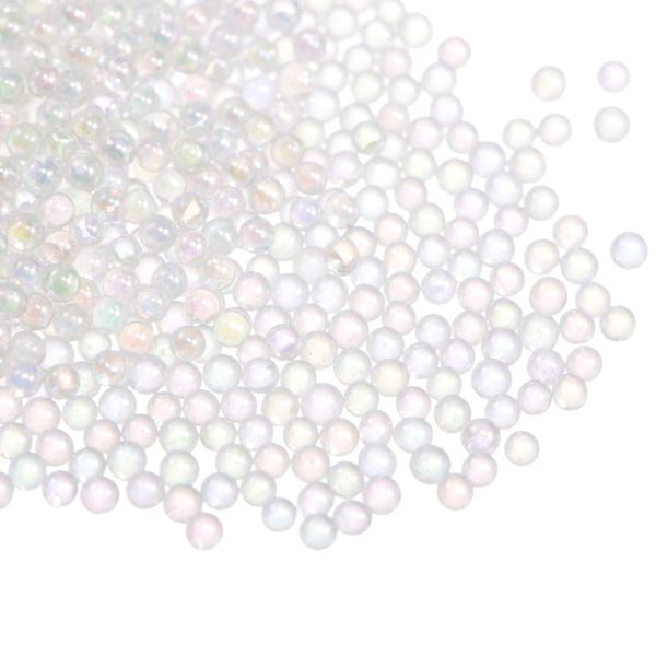 【本商品は海外出荷】お届けは通常20-30日を頂いております。サイズ - カラー：透明; サイズ：1-1.5mm; 総正味重量:100g; 10 x 樹脂バブルビーズ素材 - 技量の高い質のガラス製。鮮やかな虹色で、耐久性があります。安心し...