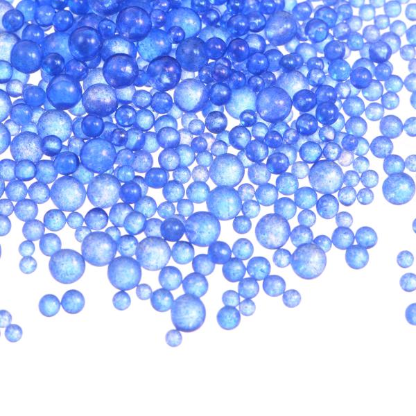 【本商品は海外出荷】お届けは通常20-30日を頂いております。サイズ - カラー: サファイアブルー; サイズ: 1-3 mm; 総正味重量: 100g; 10 x レジンバブルビーズ材料 - 技量の良質のガラス製。鮮やかな虹色で、耐久性が...
