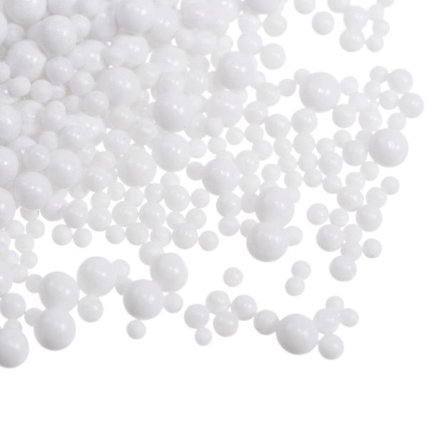 【本商品は海外出荷】お届けは通常20-30日を頂いております。サイズ - カラー：ホワイト; サイズ：1-3 mm; 総正味重量:100g; 10 x 樹脂バブルビーズ素材 - 技量の高い質のガラス製。鮮やかな虹色で、耐久性があります。安心...