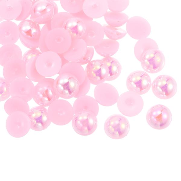 【本商品は海外出荷】お届けは通常20-30日を頂いております。サイズ - 直径：10mm; カラー：カラフルなライトピンク; 30 x ハーフパールビーズ材質 - 半円真珠は上質なプラスチック素材を使用しており、カラフルで色あせしにくく、表...