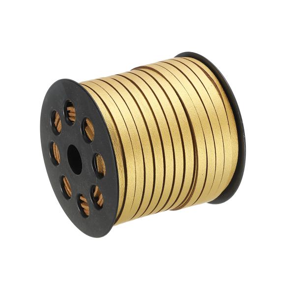 【本商品は海外出荷】お届けは通常20-30日を頂いております。[サイズ] - 幅5 mm、厚さ1.5 mm、長さ49.21ヤード/45 Mのレザーコードストリング。カット可能で、さまざまなニーズに合わせて任意の長さにカットできます。[ソフト...