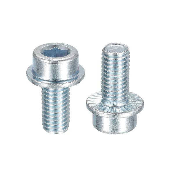 【本商品は海外出荷】お届けは通常20-30日を頂いております。商品名：フランジ付きヘックスソケットヘッドキャップネジ; ねじ寸法: M10 x 20 mm(D*L); ピッチ: 1.5 mm; 六角穴幅: 8 mm; ラウンドヘッドサイズ:...