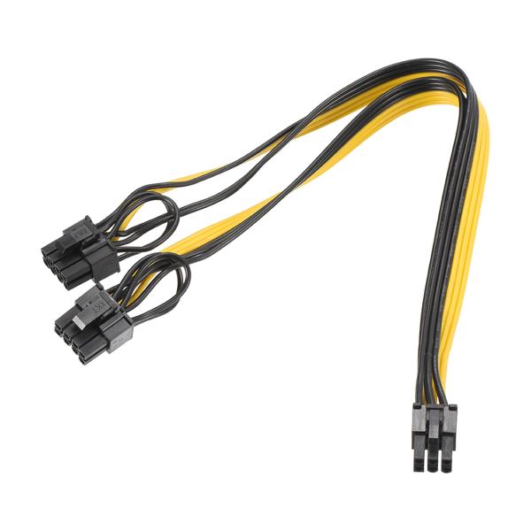 【本商品は海外出荷】お届けは通常20-30日を頂いております。この6ピンから2 x PCIe 8（6+2）ピン PCI-eエクスプレスVGAスプリッターパワーエクステンションケーブルは、18AWGの純銅導体で安定した電源供給を提供します。同...