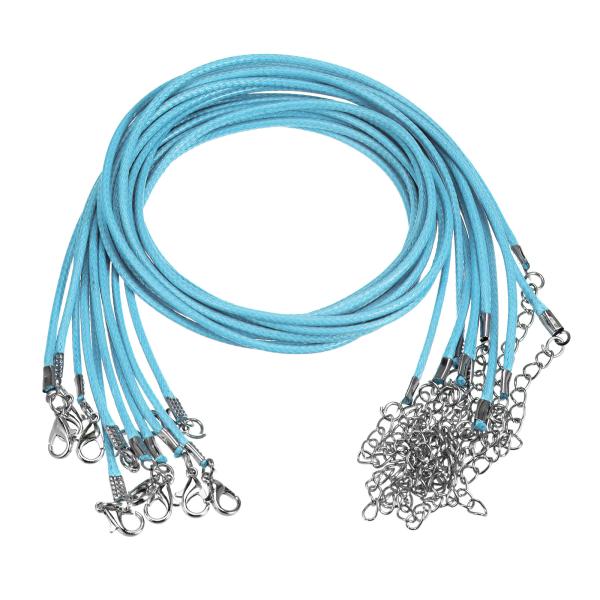 【本商品は海外出荷】お届けは通常20-30日を頂いております。サイズ - コード長さ: 43cm , コード径: 2mm, 外部チェーン: 5cm材料 - これらのジュエリー製作用ネックレス ストリングは、丈夫で軽量、壊れにくいワックス コ...