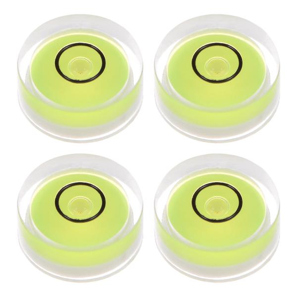 【本商品は海外出荷】お届けは通常20-30日を頂いております。サイズ - 15 mm直径と6 mm厚さ小さなスピリットバブルレベル。材料 - ユニバーサルレベリングレイアウトツール、PMMAおよびABSプラスチック製のケーシング、耐久性があ...