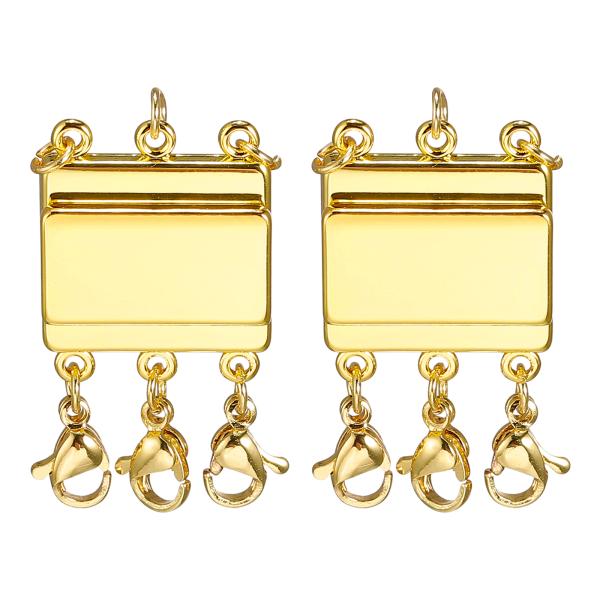 【本商品は海外出荷】お届けは通常20-30日を頂いております。[レイヤードネックレスクラスプ] - 材質: 合金鋼; カラー：ゴールド; 仕上げ：電気メッキ; 合計サイズ: 32 mm x18 mm(L*W); パッケージ内容: 2個 x ...