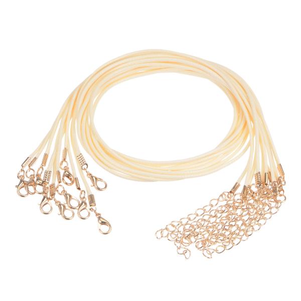 【本商品は海外出荷】お届けは通常20-30日を頂いております。サイズ - コード長さ: 50cm , コード径: 1.5mm, 外部チェーン: 5cm材料 - これらのジュエリー製作用ネックレス ストリングは、丈夫で軽量、壊れにくいワックス...