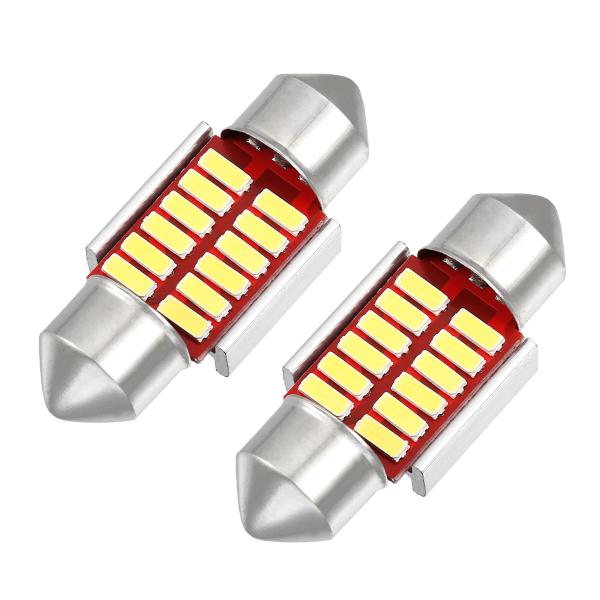 【本商品は海外出荷】お届けは通常20-30日を頂いております。交換用 - 31mm LEDフェストゥーン電球の電球サイズ：DE3175機能 - 各電球には4014LEDチップが10個搭載されており、高輝度、光の減衰が小さく、放熱性が高く、屋...