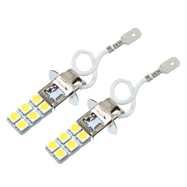 【本商品は海外出荷】お届けは通常20-30日を頂いております。交換用 - H3 LED フォグランプ、5050 チップ 12 個、小型で明るい。機能 - LEDフォグランプは霧を簡単に透過し、視認性を向上させることができます。 対向車のまぶ...