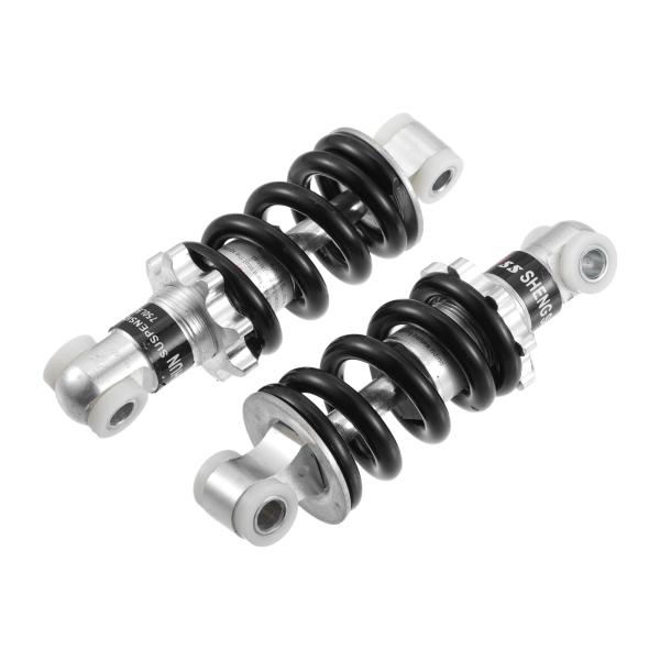 【本商品は海外出荷】お届けは通常20-30日を頂いております。適合車種：ほとんどのガススクーター、電動バイク、ミニモトダートバイク、ATVクワッドミニポケットバイク。特徴：ショックアブソーバーを取り付けるだけで、でこぼこした道路でも安全性が...