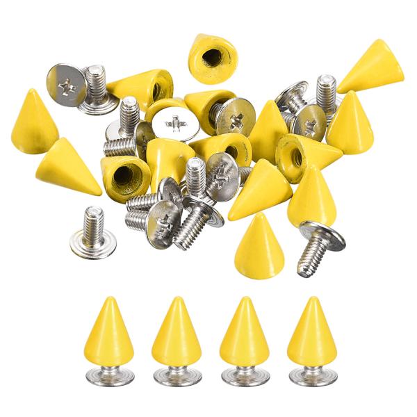 【本商品は海外出荷】お届けは通常20-30日を頂いております。色: 黄色; リベット直径: 7mm; ベースの高さ: 10mm; ネジサイズ: M3 x 7mm (D*L)。 ネジ頭の直径: 7mm; パッケージ内容: コーン尖ったスタッド...