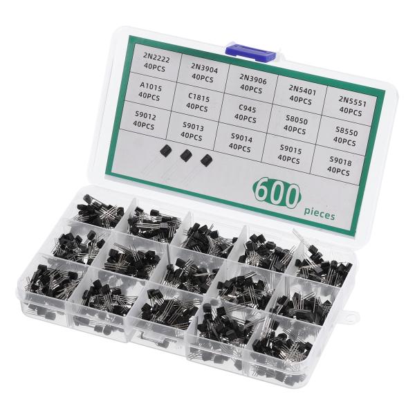 【本商品は海外出荷】お届けは通常20-30日を頂いております。サイズ:18x4.2x3.2mm/0.71x0.17x0.13"。タイプ:2N2222、2N3904、2N3906、2N 5401、2N 5551、A1015、C1815、C94...