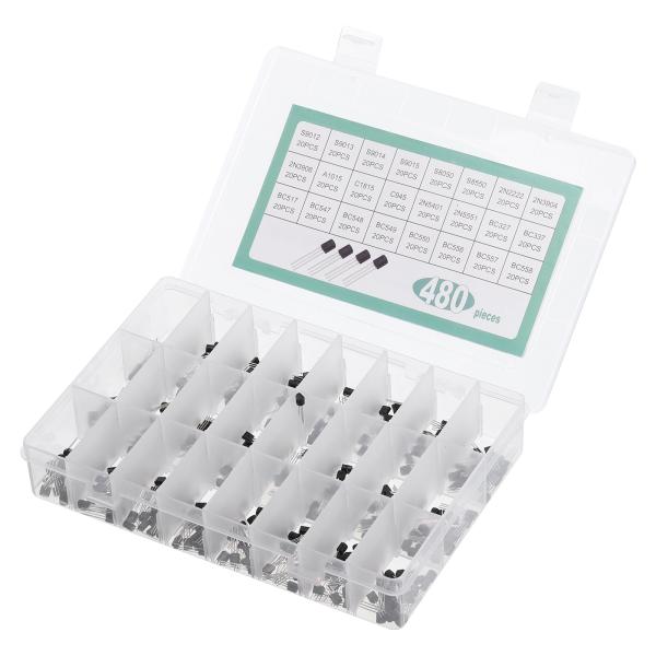 【本商品は海外出荷】お届けは通常20-30日を頂いております。サイズ:19x4.2x3.2mm/0.75x0.17x0.13"。タイプ:S9012、S9013、S9014、S9015、S8050、S8550、2N2222、2N3904、2N...