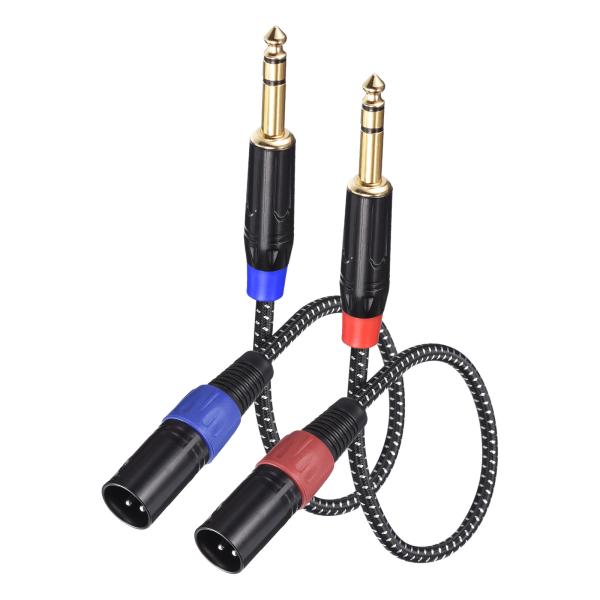 【本商品は海外出荷】お届けは通常20-30日を頂いております。TRS -xLRケーブルには2色の3ピンコネクタがあり、見分けやすく、右端をトレースまたは一致させるのが簡単で、マイク、舞台照明、ミキシング ボード、パワー アンプ、スピーカーな...