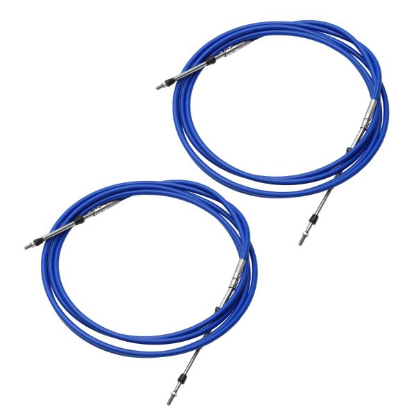 【本商品は海外出荷】お届けは通常20-30日を頂いております。長さ:4.3 M/14ft/169", スレッドサイズ:M5x0.8, カラー:ブルー、シルバートーン適合車種:船外機ボートモーターステアリングシステムなどの場合。ご注文前に元の...