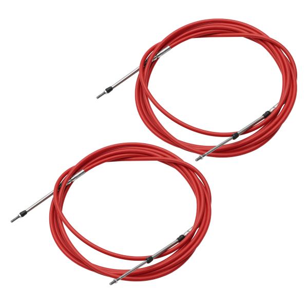 【本商品は海外出荷】お届けは通常20-30日を頂いております。長さ:5.2 M/17ft/205", スレッドサイズ:M5x0.8, カラー:レッド、シルバートーン適合車種:船外機ボートモーターステアリングシステムなどの場合。ご注文前に元の...