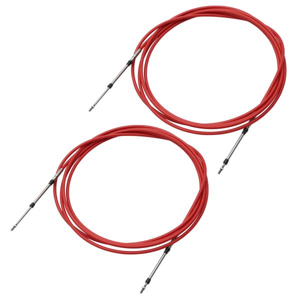 【本商品は海外出荷】お届けは通常20-30日を頂いております。長さ:5.8 M/19ft/228", スレッドサイズ:M5x0.8, カラー:レッド、シルバートーン適合車種:船外機ボートモーターステアリングシステムなどの場合。ご注文前に元の...