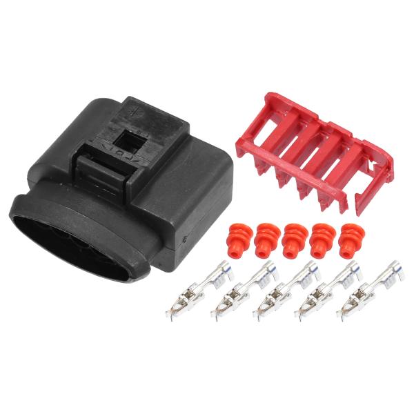 【本商品は海外出荷】お届けは通常20-30日を頂いております。OE番号:1J0973775A、車両防水コネクタプラグセット備品：VWに対応 Audiに対応の空気質量流量MAFセンサー機能：密閉型メスJPTコネクタは、電気システムをマスエアフ...