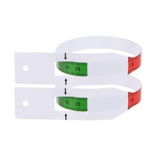 【本商品は海外出荷】お届けは通常20-30日を頂いております。サイズ-素材：PP（ポリプロピレン）、全長：32cm/12.6"、計測範囲：26cm、本体幅：1.3cm、頭部幅：3cm、厚さ：0.3mm素材-頭囲計測テープはPP素材で作られて...