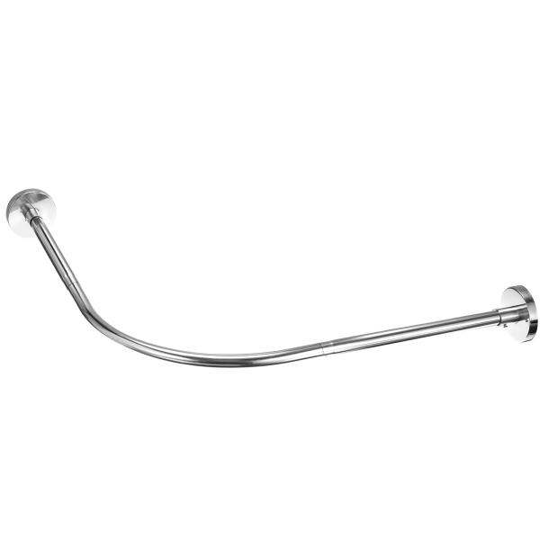 【本商品は海外出荷】お届けは通常20-30日を頂いております。サイズ：このL字型シャワーロッドの両側の長さ：35"-51" / 90-130cm。12個のスチールリングフックと12個の樹脂リングフックが付属しています。広々としたスペース：ロ...