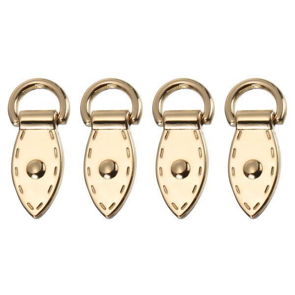 【本商品は海外出荷】お届けは通常20-30日を頂いております。[サイドクリップバッグバックル] - カラー: ライト金; 仕上げ: メッキ; 全体サイズ: 13x36mm/ 0.61x1.42"（幅×長さ）; Dリング内径: 10x6.5m...