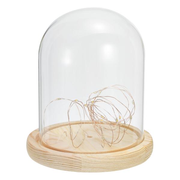 【本商品は海外出荷】お届けは通常20-30日を頂いております。材質：高ホウケイ酸ガラス、木材、ガラスドームのサイズ:18.5 x 12 cm(H*D)、ベースの直径:14 cm、全高:20 cm、パッキングリスト:1個 x ガラスディスプレ...