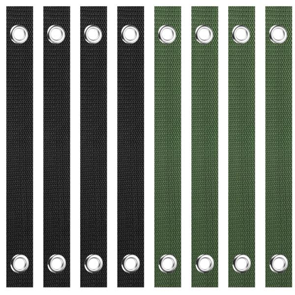 【本商品は海外出荷】お届けは通常20-30日を頂いております。カラー：黒、オリーブ緑；サイズ：40 x 3.8cm / 15.8 x 1.5"（長さ×幅）；パッキングリスト：木のストラップ8本（各色4本ずつ）特徴：ナイロンウェビング製で、頑...