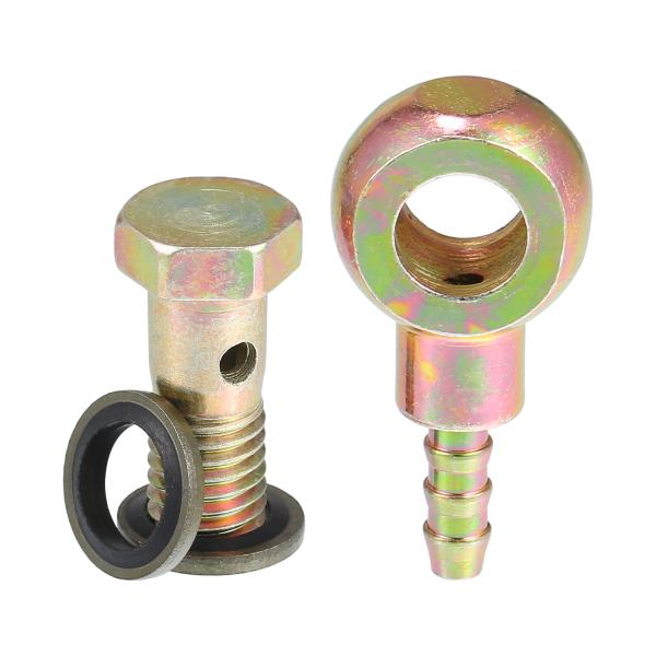 【本商品は海外出荷】お届けは通常20-30日を頂いております。交換用 - 炭素鋼製ターボブレーキラインボルトアダプターキットは、M10x1.5スレッドサイズを持つほとんどの車に適しています。ボルトアダプターサイズ：30x15mm / 1.1...