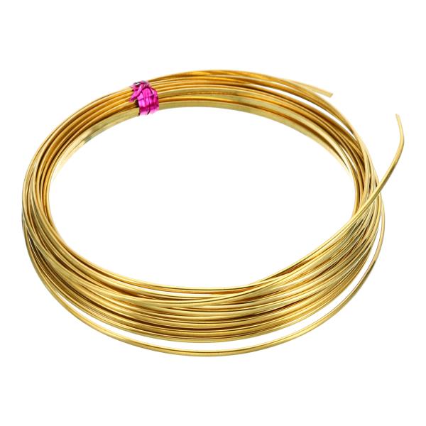 【本商品は海外出荷】お届けは通常20-30日を頂いております。素材：真鍮；長さ：6m/19.68ft；ワイヤー直径：2x1mm；パッケージに含まれるもの：1本の真鍮ワイヤーじゅん真鍮ワイヤーは、宝石メイキングやDIYクラフトに最適です。様々...