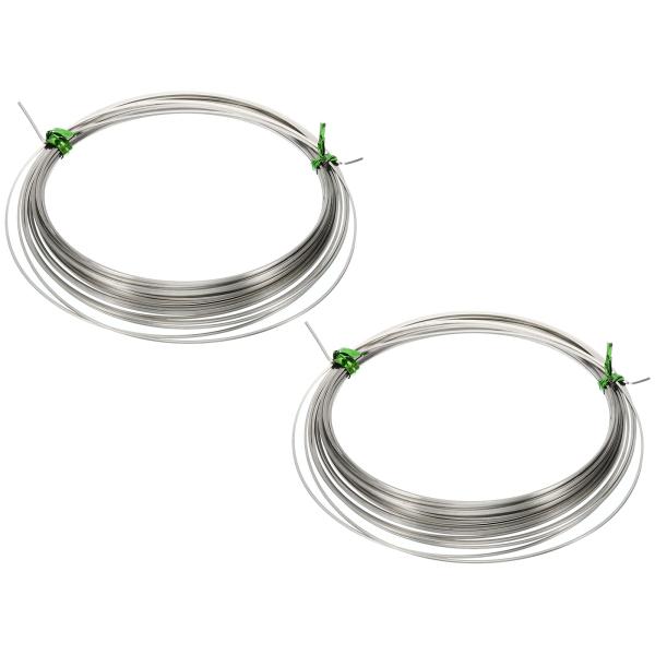 【本商品は海外出荷】お届けは通常20-30日を頂いております。素材：ニッケル；長さ：6m/19.68ft；ワイヤー直径：0.6x0.6mm；パッケージに含まれるもの：ニッケルワイヤー2個じゅんニッケルワイヤーは、宝石メイキングやDIYクラフ...