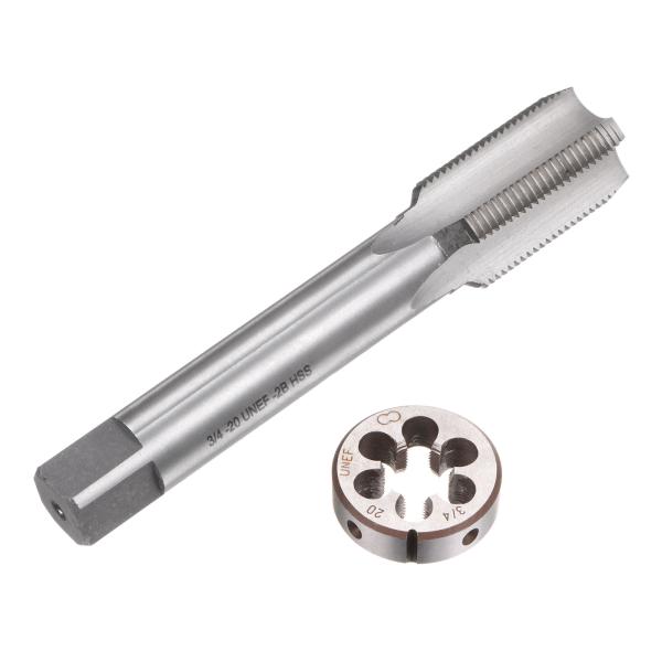 【本商品は海外出荷】お届けは通常20-30日を頂いております。タップ＆ダイスセット：スレッドサイズ：3/4-20 UNEF（右手）；タップスクエアシャンク幅：11mm / 0.43インチ；タップスレッド長：30mm / 1.18インチ；タッ...