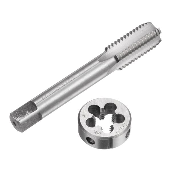 【本商品は海外出荷】お届けは通常20-30日を頂いております。タップ＆ダイスセット：スレッドサイズ：5/8-11 UNC（左ハンド）；タップスクエアシャンク幅：10mm / 0.39インチ；タップスレッド長：33 mm / 1.3インチ；タ...