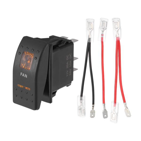 【本商品は海外出荷】お届けは通常20-30日を頂いております。ユニバーサルフィット - UTVファンロッカースイッチは、ほとんどの自動車、車両、船舶、トラッ ク、トレーラー、キャラバン、RV、SUV、ATV、UTVに対応しています。耐久性の...