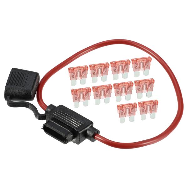 【本商品は海外出荷】お届けは通常20-30日を頂いております。交換用 - 電流：40A；ワイヤー長：11.02インチ；ワイヤー直径：0.16インチ；ヒューズホルダーサイズ：1.61インチx0.87インチ；ヒューズサイズ：0.75インチx0....