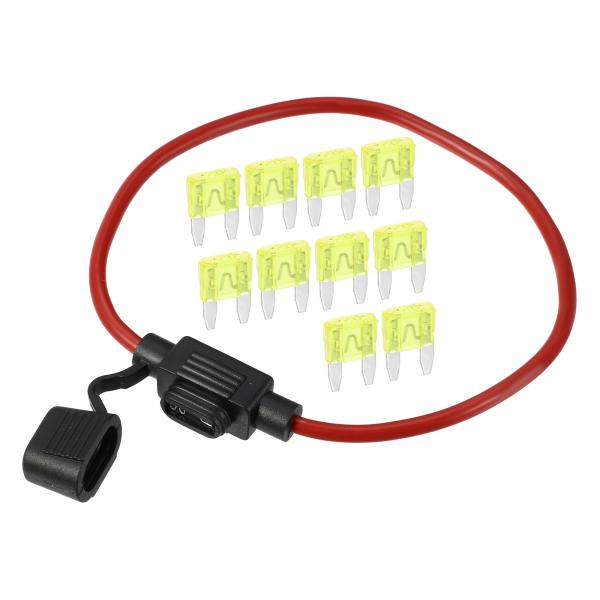 【本商品は海外出荷】お届けは通常20-30日を頂いております。交換用 - 電流：20A；ワイヤー長さ：9.84インチ；ワイヤー直径：0.16インチ；ヒューズホルダーサイズ：1.50インチx0.98インチ；ヒューズサイズ：0.63インチx0....