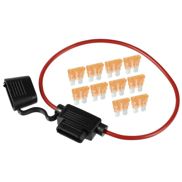 【本商品は海外出荷】お届けは通常20-30日を頂いております。交換用 - 電流：5A；ワイヤー長さ：11.02インチ；ワイヤー直径：0.16インチ；ヒューズホルダーサイズ：1.61インチx0.87インチ；ヒューズサイズ：0.75インチx0....