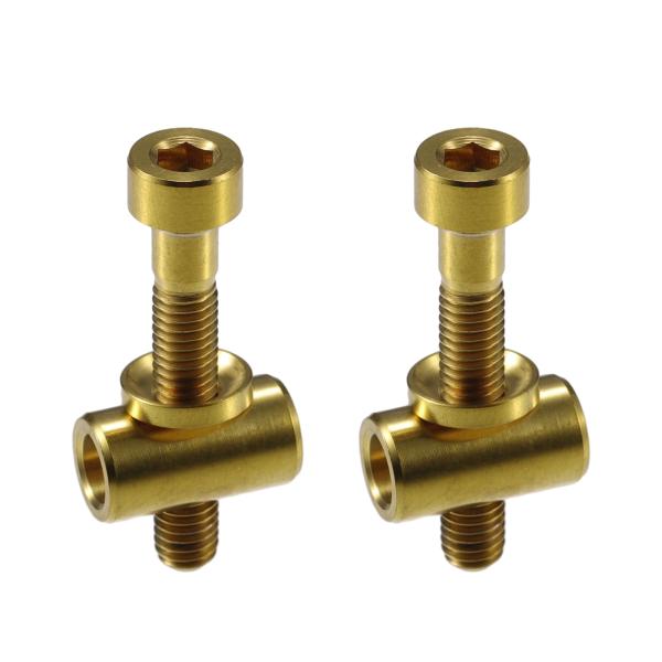 【本商品は海外出荷】お届けは通常20-30日を頂いております。ユニバーサルフィット: 2個セットのユニバーサルチタン合金シートポスト サイクリング スクリュー バイク 自転車 シートポスト クランプ チューブ ボルト ナット ワッシャーは、...