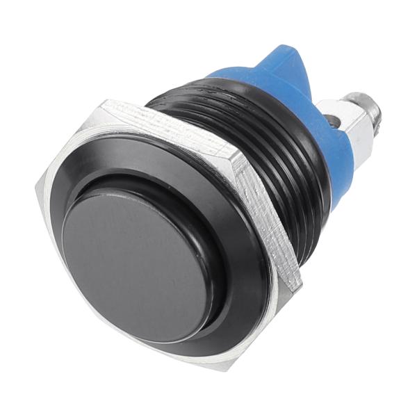 【本商品は海外出荷】お届けは通常20-30日を頂いております。商品名：プッシュボタンスイッチ；アクションタイプ：瞬間接触型；ヘッド形状：六角高ラウンドヘッド；接点：1NO SPST；スイッチ定格：AC 250V 5A；スイッチカラー：シルバ...