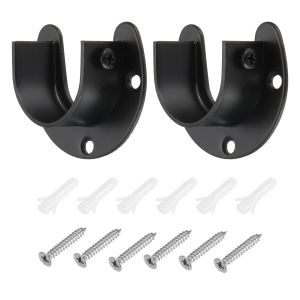 【本商品は海外出荷】お届けは通常20-30日を頂いております。モデル：U字型；素材：ステンレススチール；カラー：黒；適合ロッド直径：25mm；ネジ取り付け穴直径：5mm；ネジタイプ：M4；全体サイズ：46x52x22mm（長さ×幅×高さ）；...